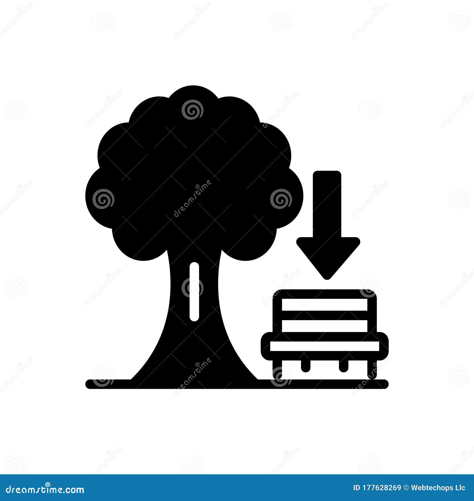 Black Solid Icon for Below, Under and Below Stock Vector - Illustration ...