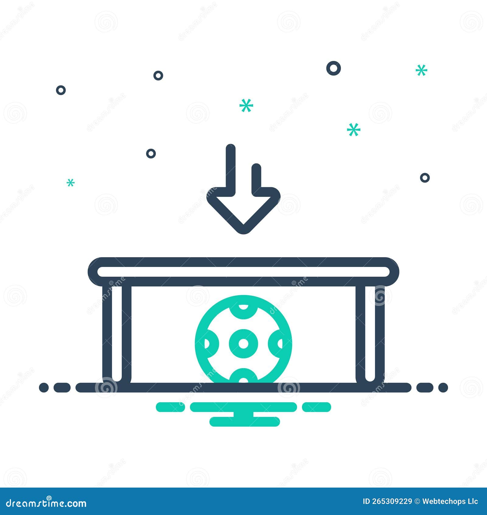 Mix Icon for Below, Down and Beneath Stock Vector - Illustration of ...