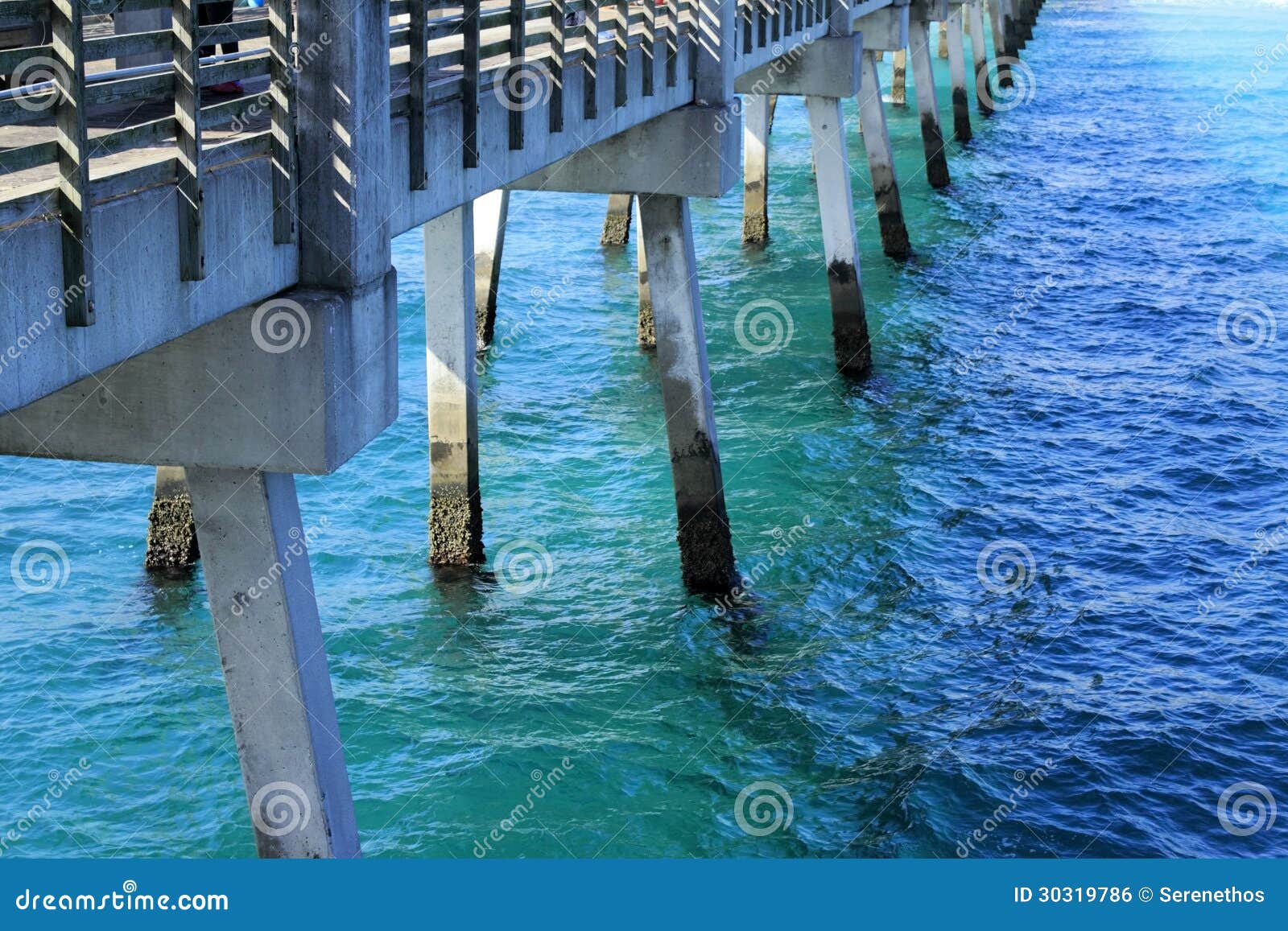 Below a Pier stock photo. Image of foundation, blue, marine - 30319786