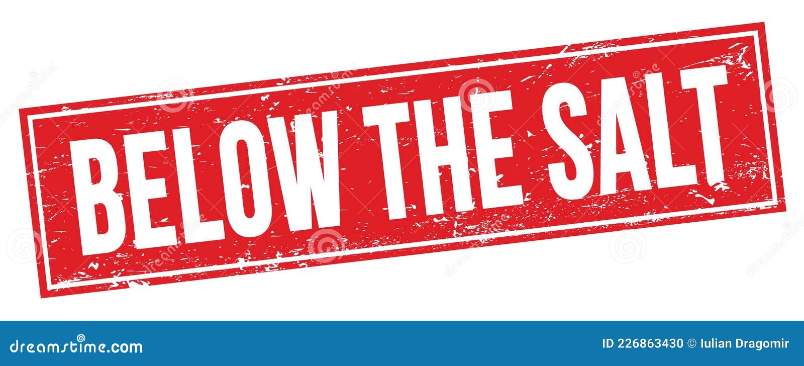 BELOW the SALT Text on Red Grungy Rectangle Stamp Stock Illustration ...