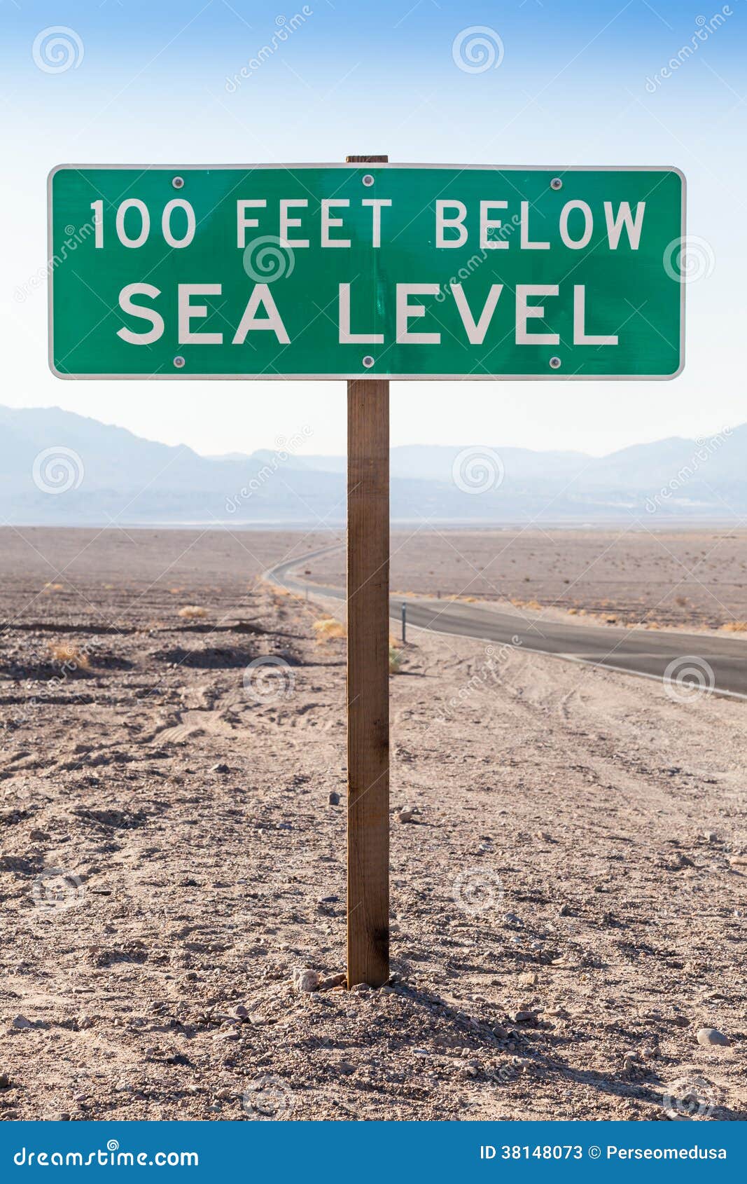 Below sea level stock image. Image of deserted, highway - 38148073