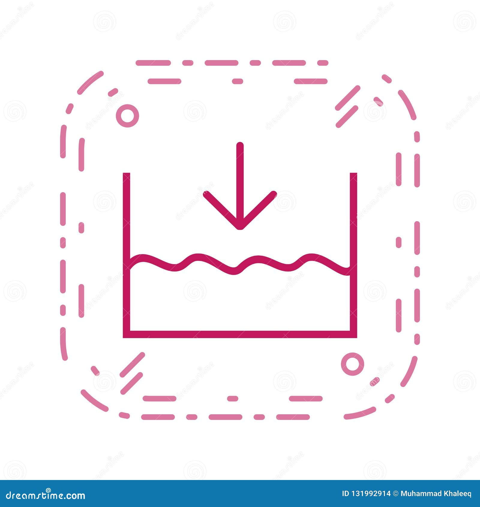 Below Sea Level Vector Icon Stock Illustration - Illustration of icons ...