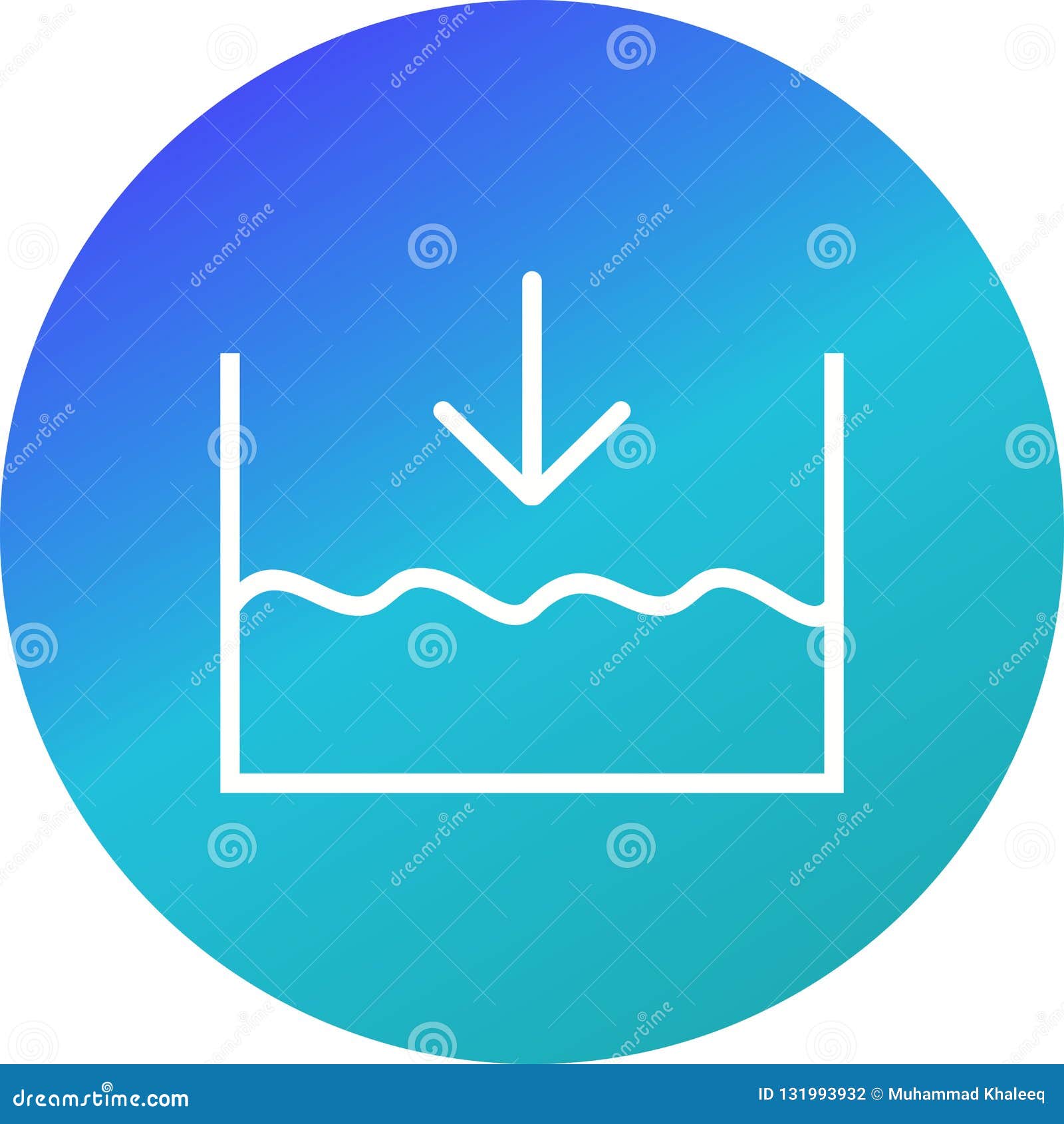 Below Sea Level Vector Icon Stock Illustration - Illustration of icons ...
