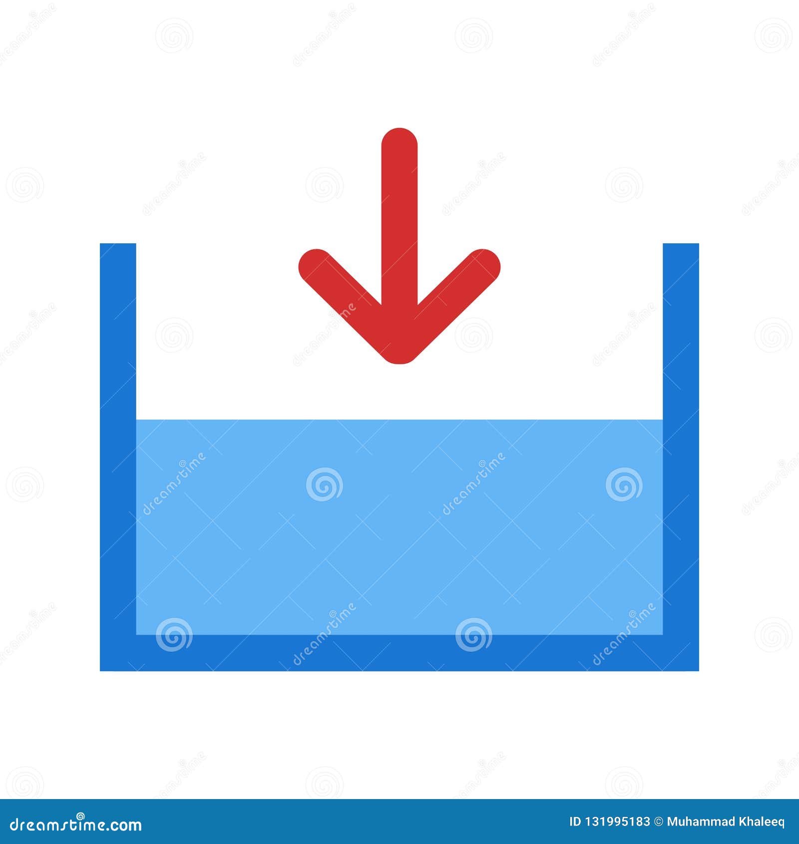 Below Sea Level Vector Icon Stock Illustration - Illustration of vector ...