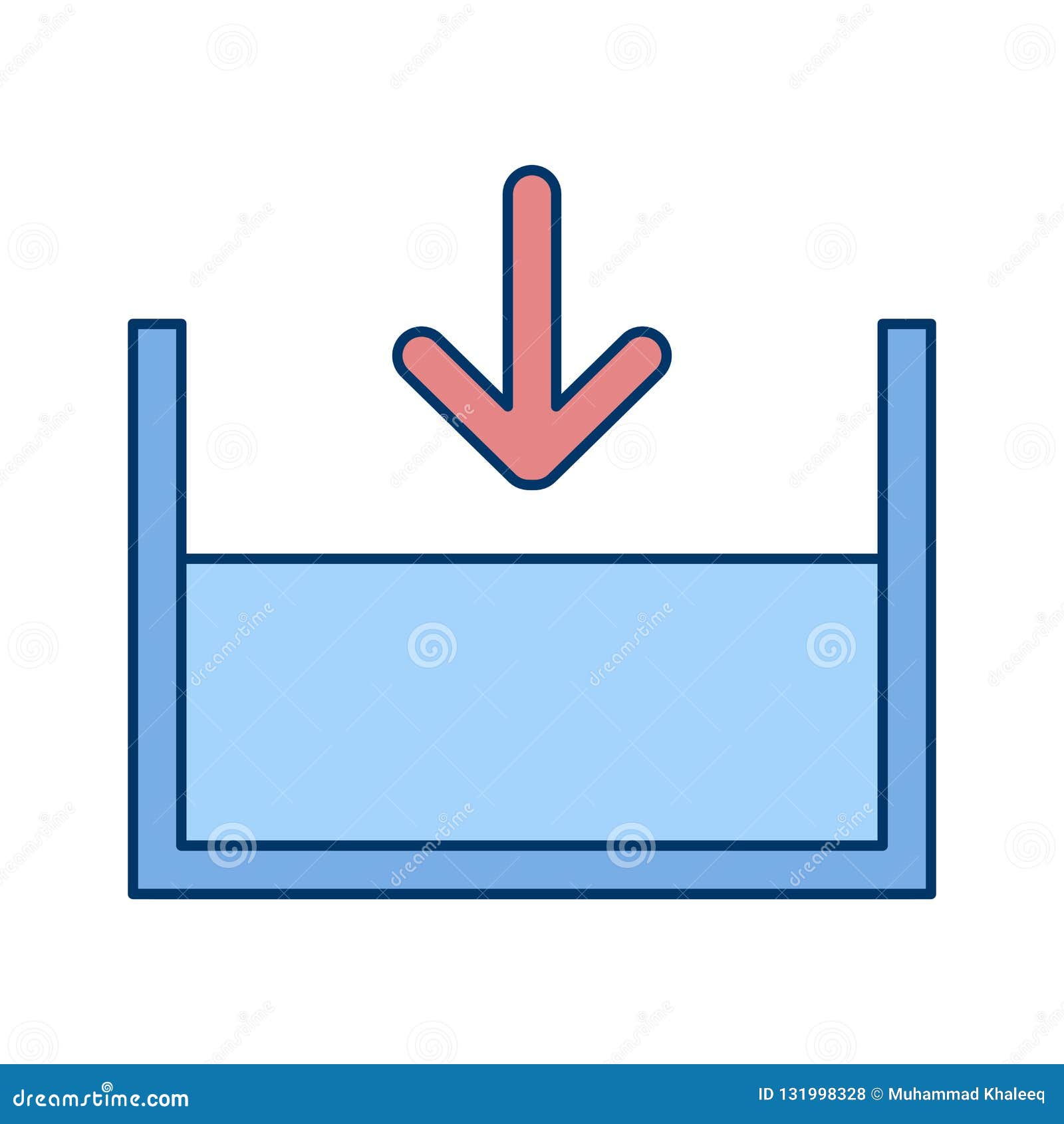 Below Sea Level Vector Icon Stock Illustration - Illustration of symbol ...