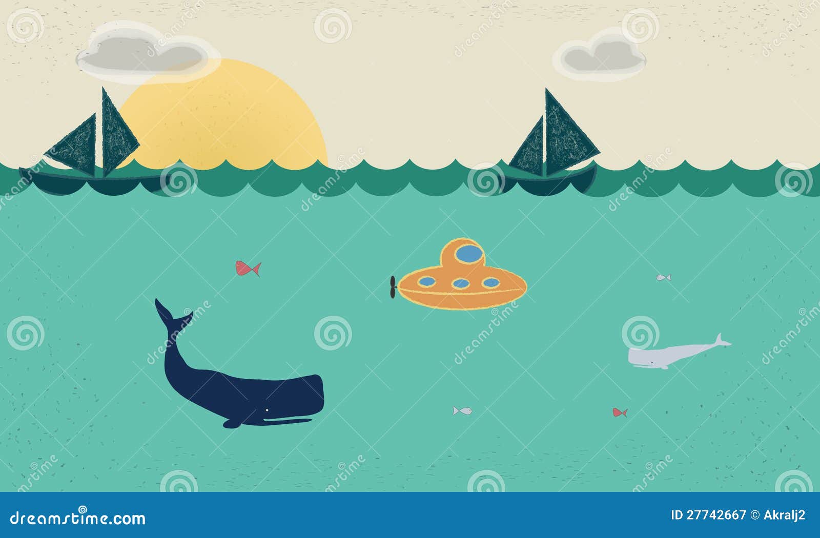 Below the Surface stock vector. Illustration of vector - 27742667