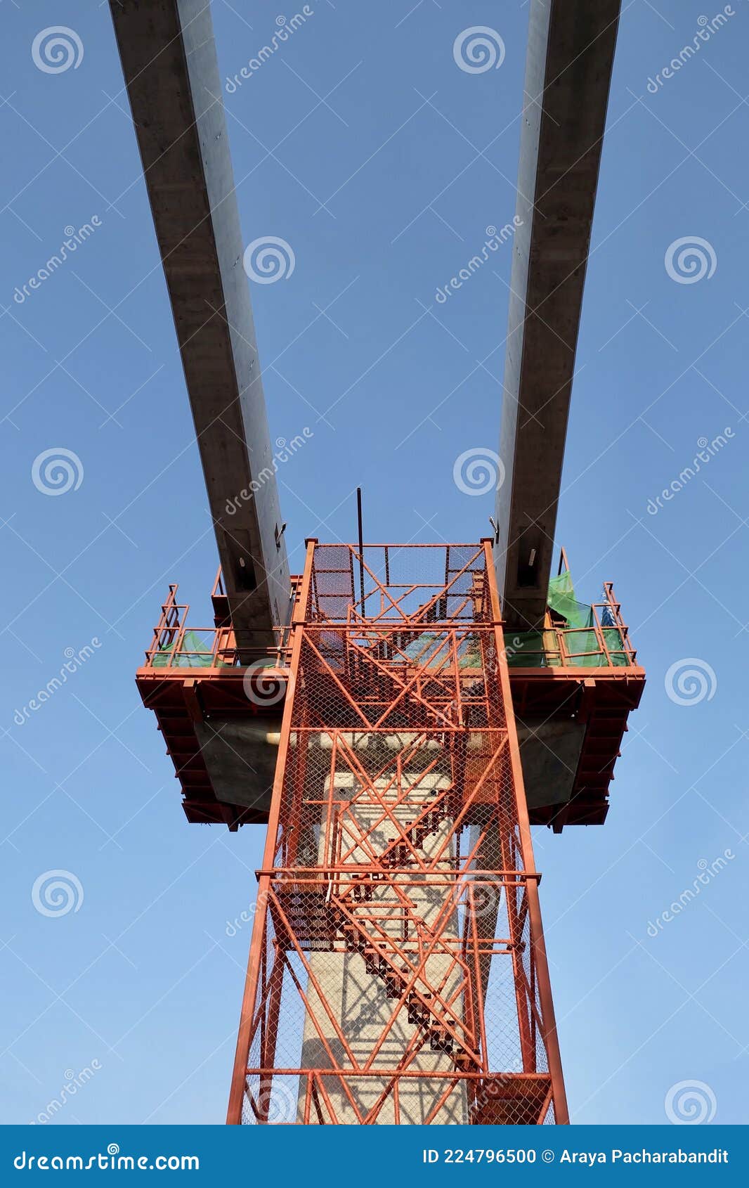 Monorail Construction Site In Samutprakan District, Thailand Royalty ...