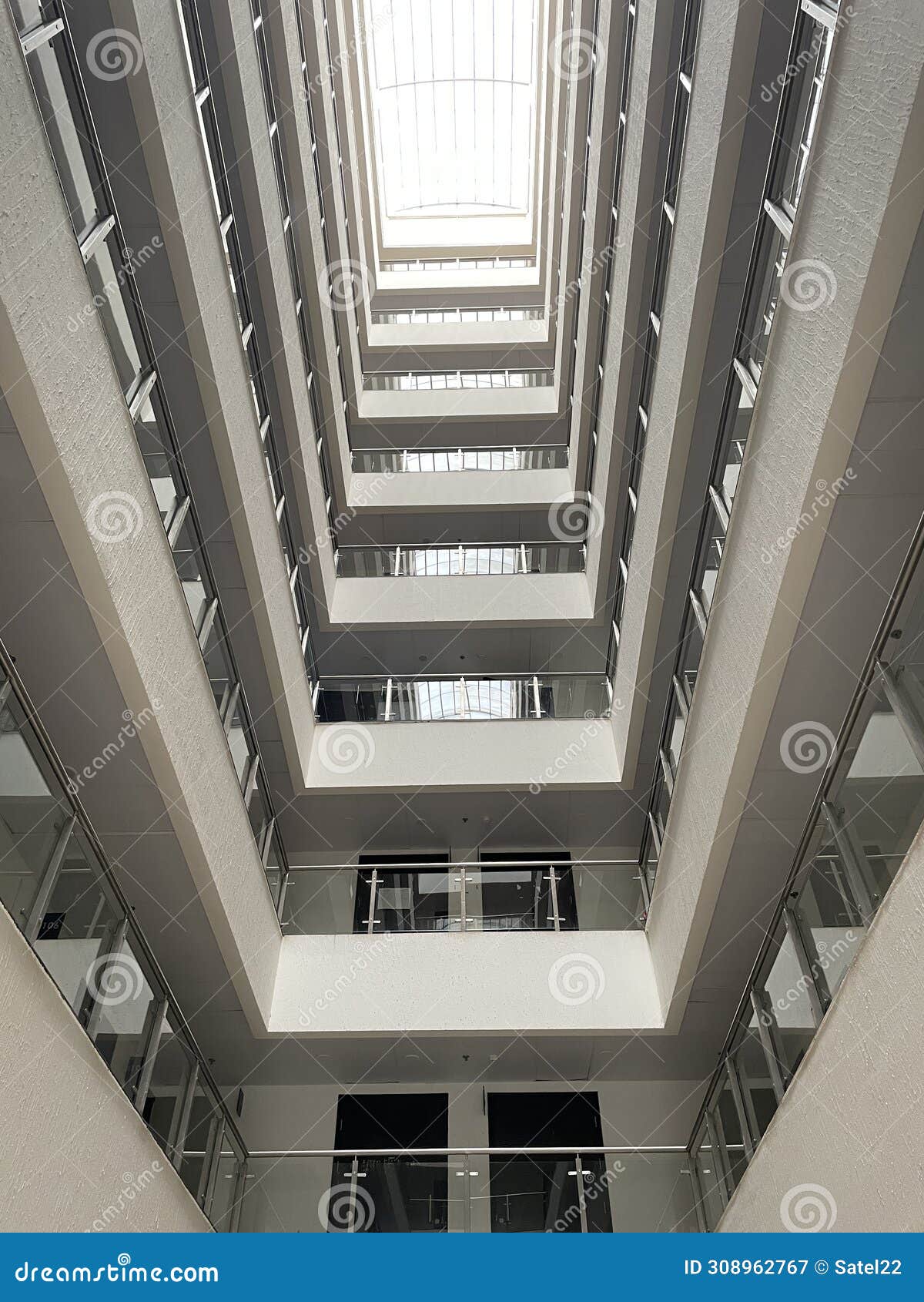 Below View of a Multi-story Office Building. Stock Image - Image of ...