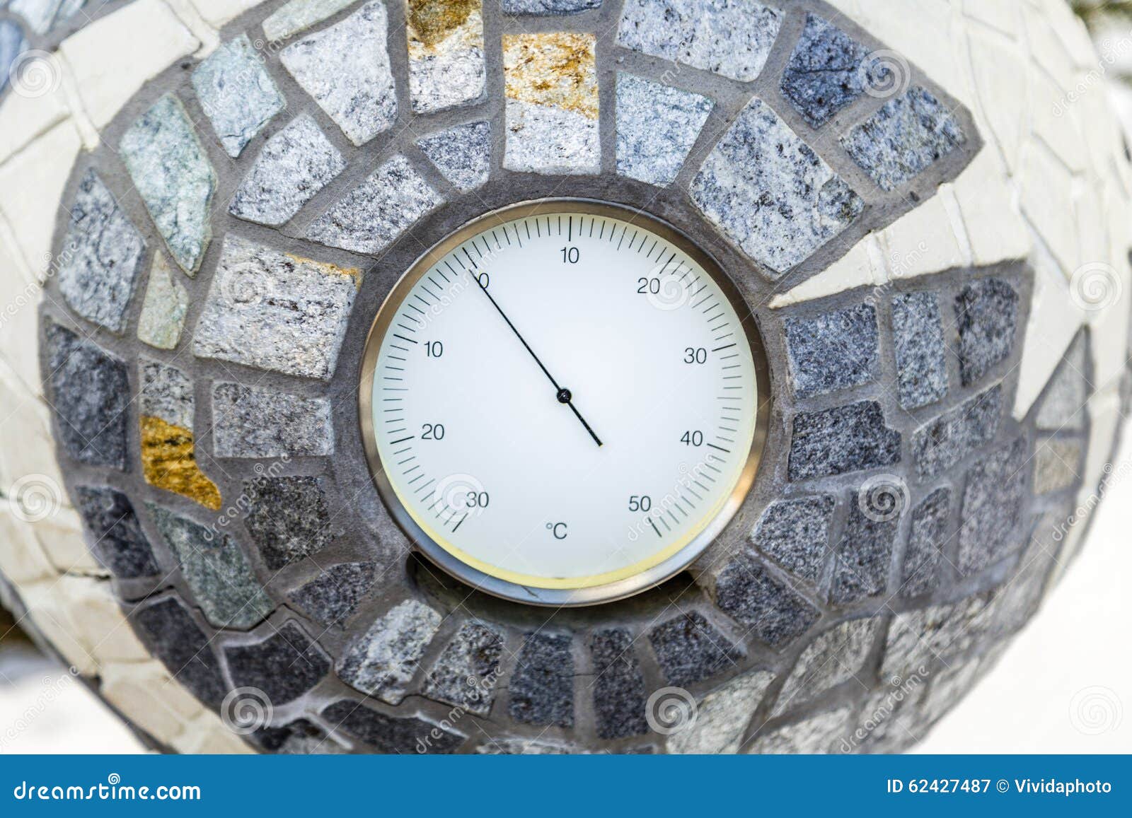 Below Zero Celsius According To Analog Thermometer Stock Image - Image ...