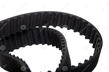 Belt Car Engine Isolated White Background Stock Image - Image of rubber ...