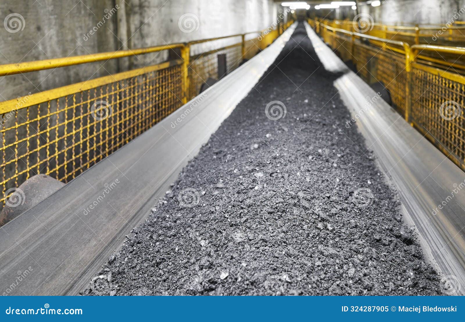 Belt Conveyor Transporting Fine Coal in a Heating Plant, Selective ...