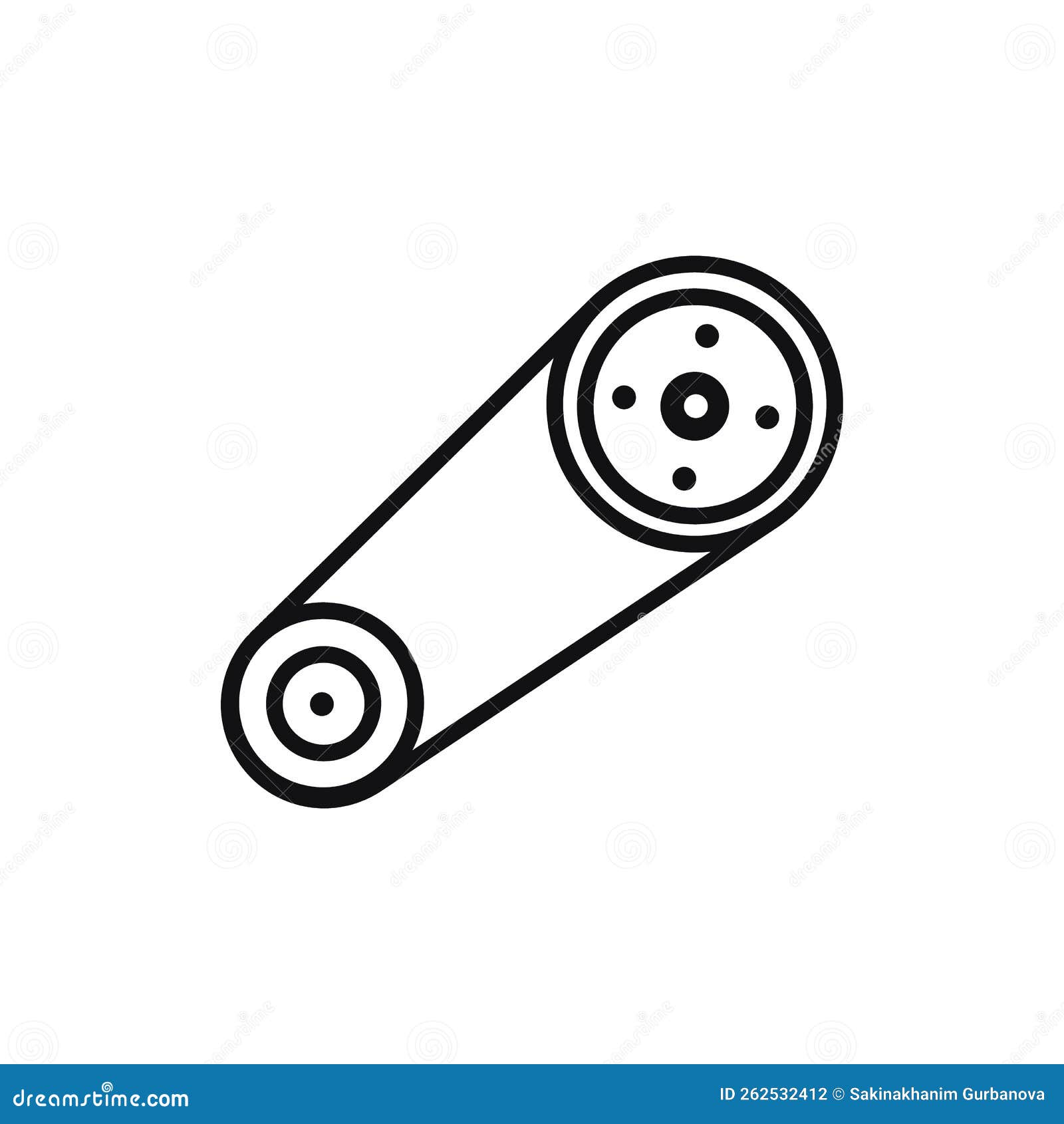 Belt Drive Outline Icon. Linear Style Sign for Mobile Concept and Web ...
