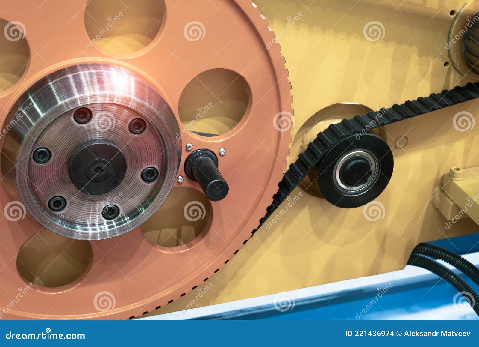 Belt Drive System, Industrial Transport Concept Stock Photo - Image of ...