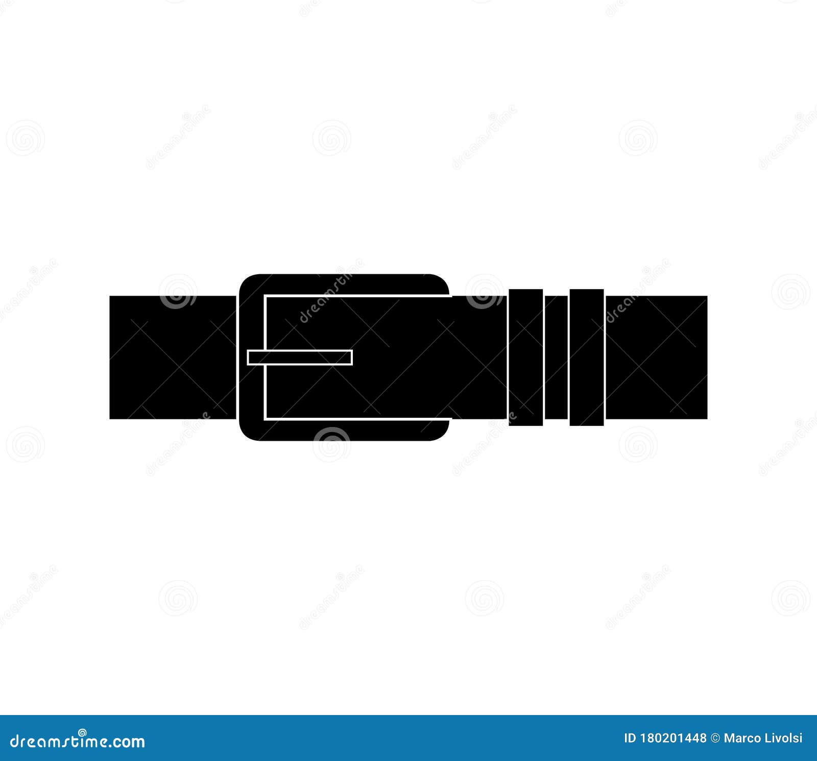 Belt Icon Illustrated in Vector on White Background Stock Illustration ...