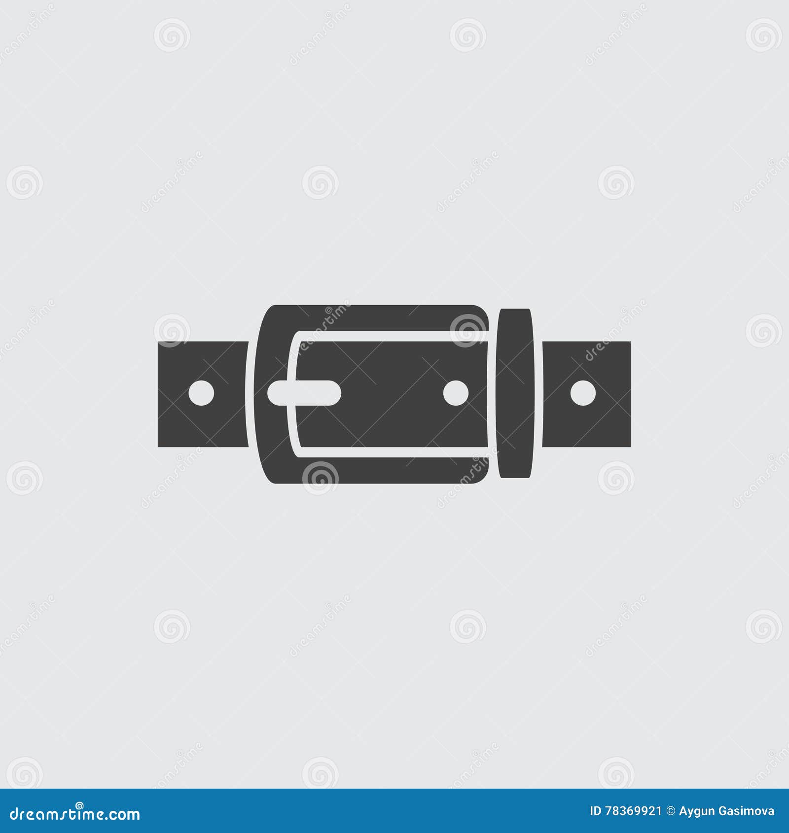 Belt icon illustration stock vector. Illustration of leather - 78369921