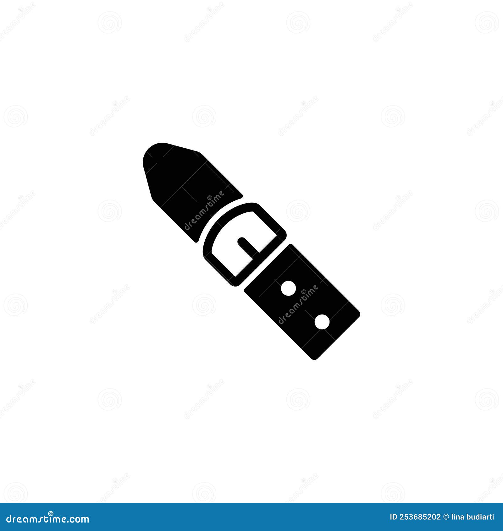 Belt icon stock vector. Illustration of metallic, security - 253685202