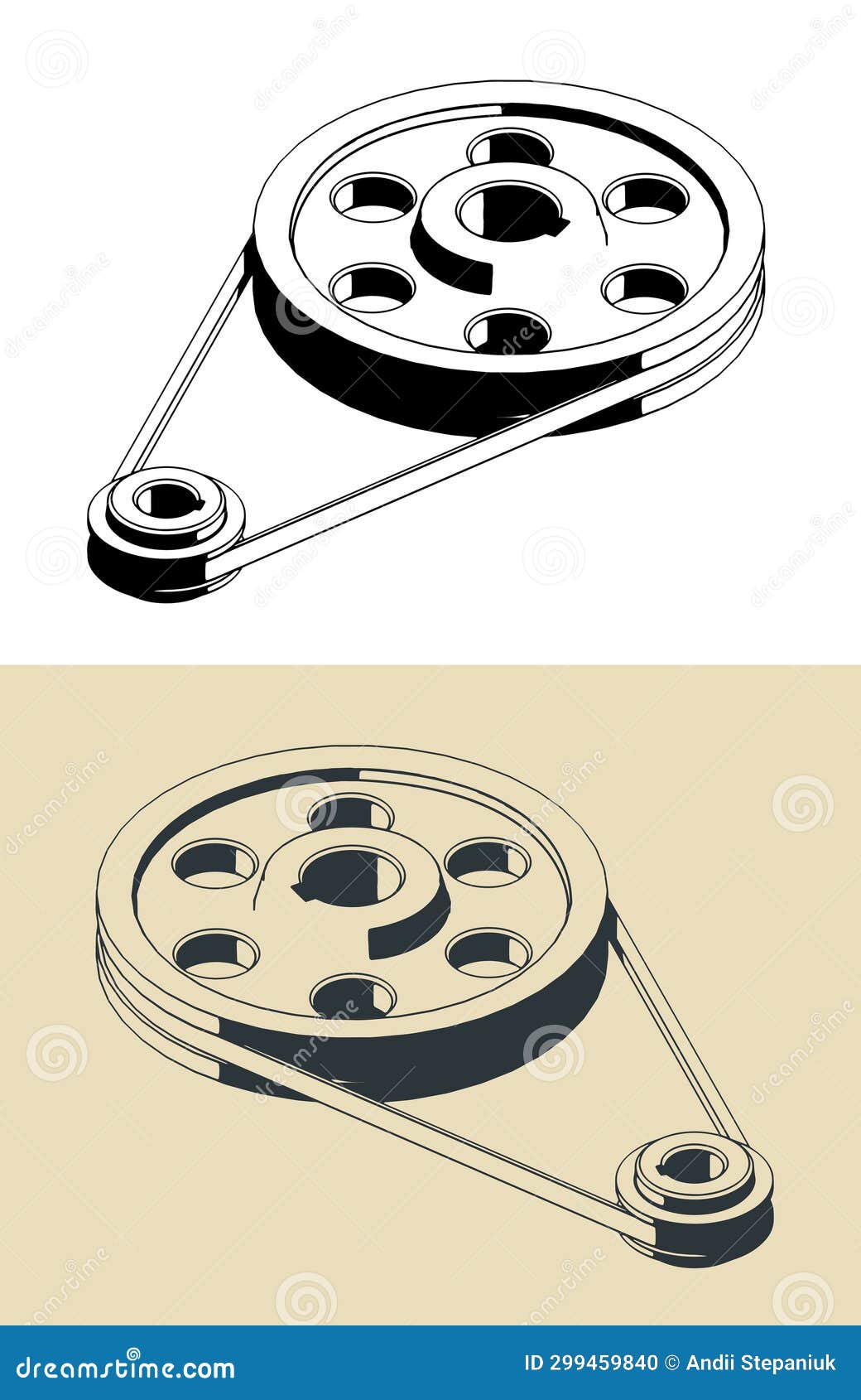 Belt and Pulley Illustrations Stock Vector - Illustration of belt ...