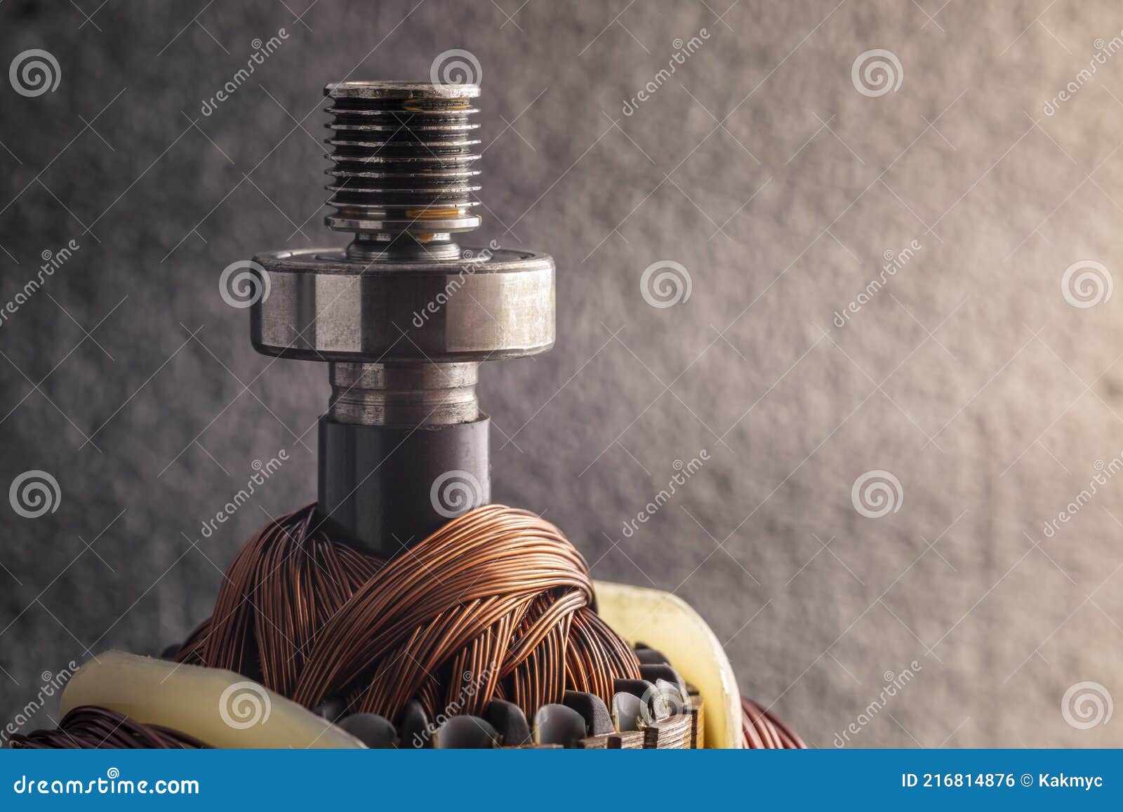 Belt Pulley on the Rotor of the Electric Motor Stock Photo - Image of ...