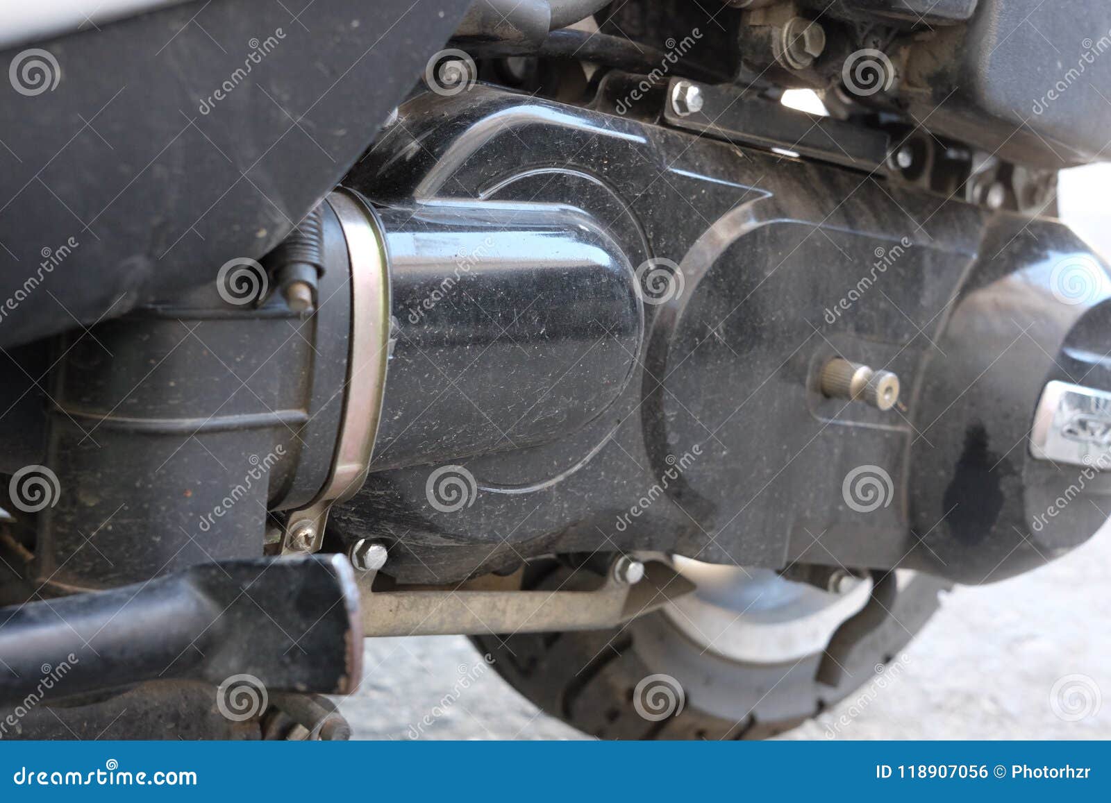 Belt Replacement Pulley Transmission on the Scooter. Continuously ...