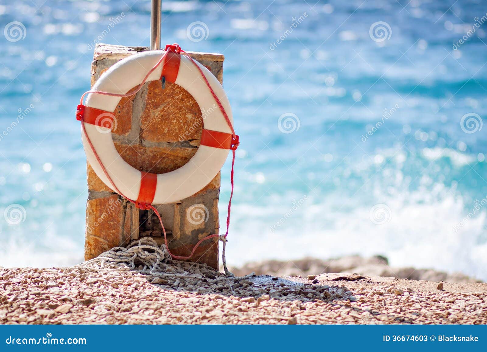 Belt Sos Rescue Equipment at Beach Stock Image - Image of ripple ...