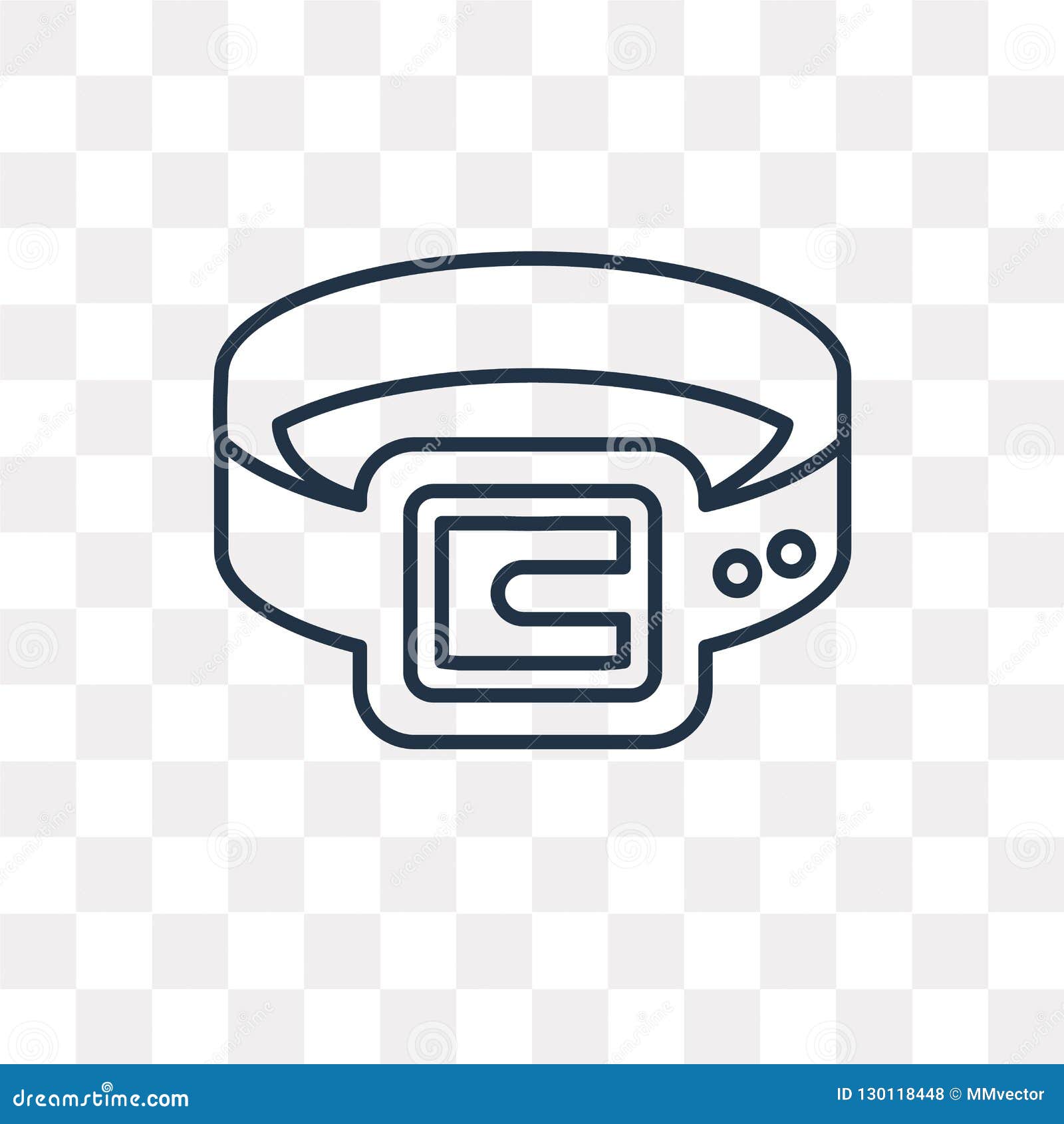 Belt Vector Icon Isolated On Transparent Background, Linear Belt ...