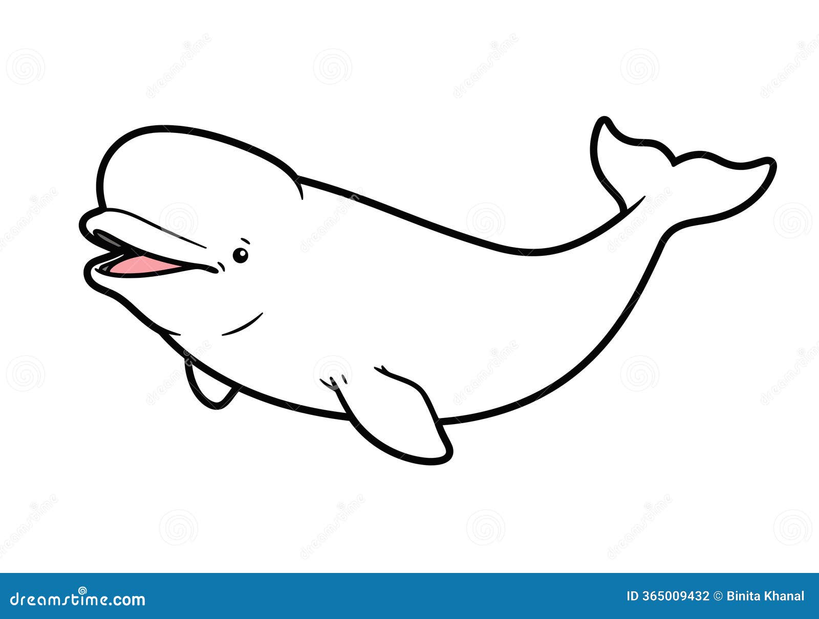 Beluga Whale Vector Silhouette Illustration Isolated On White ...