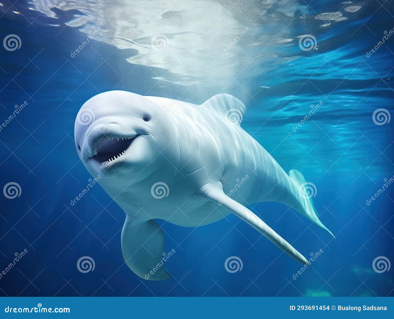 Ai Generated Illustration Wildlife Concept of Beluga Whale Stock ...