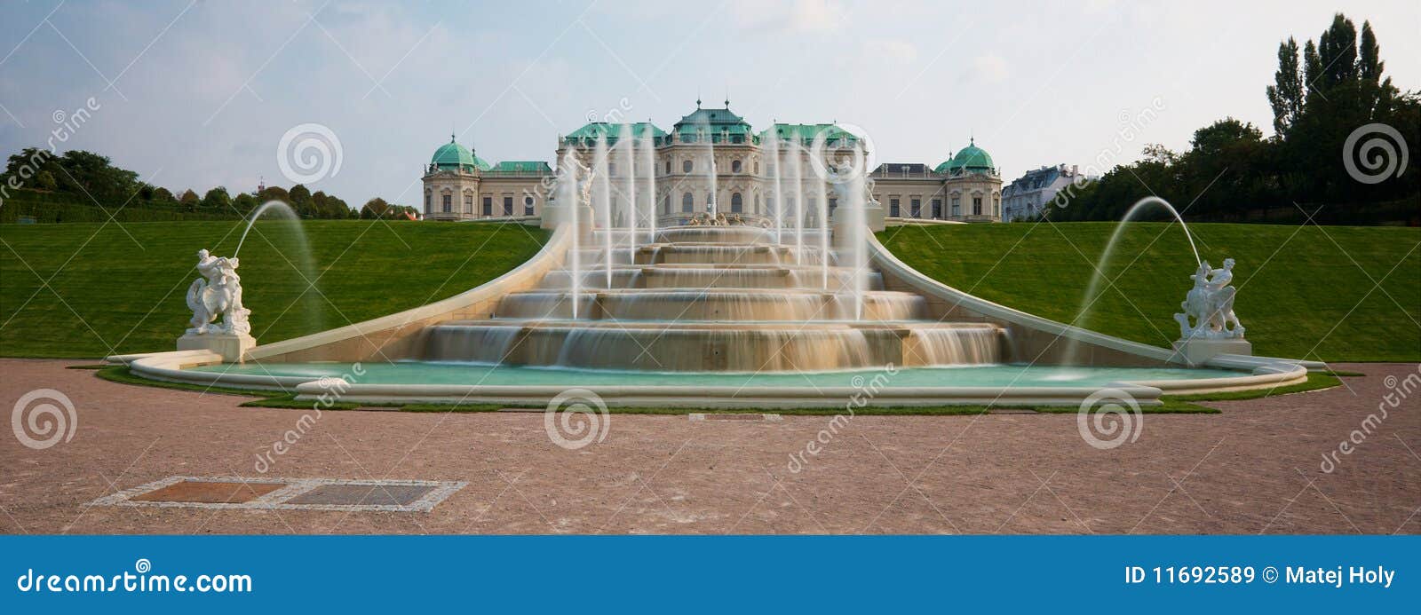 Belvedere castle fountain stock image. Image of famous - 11692589
