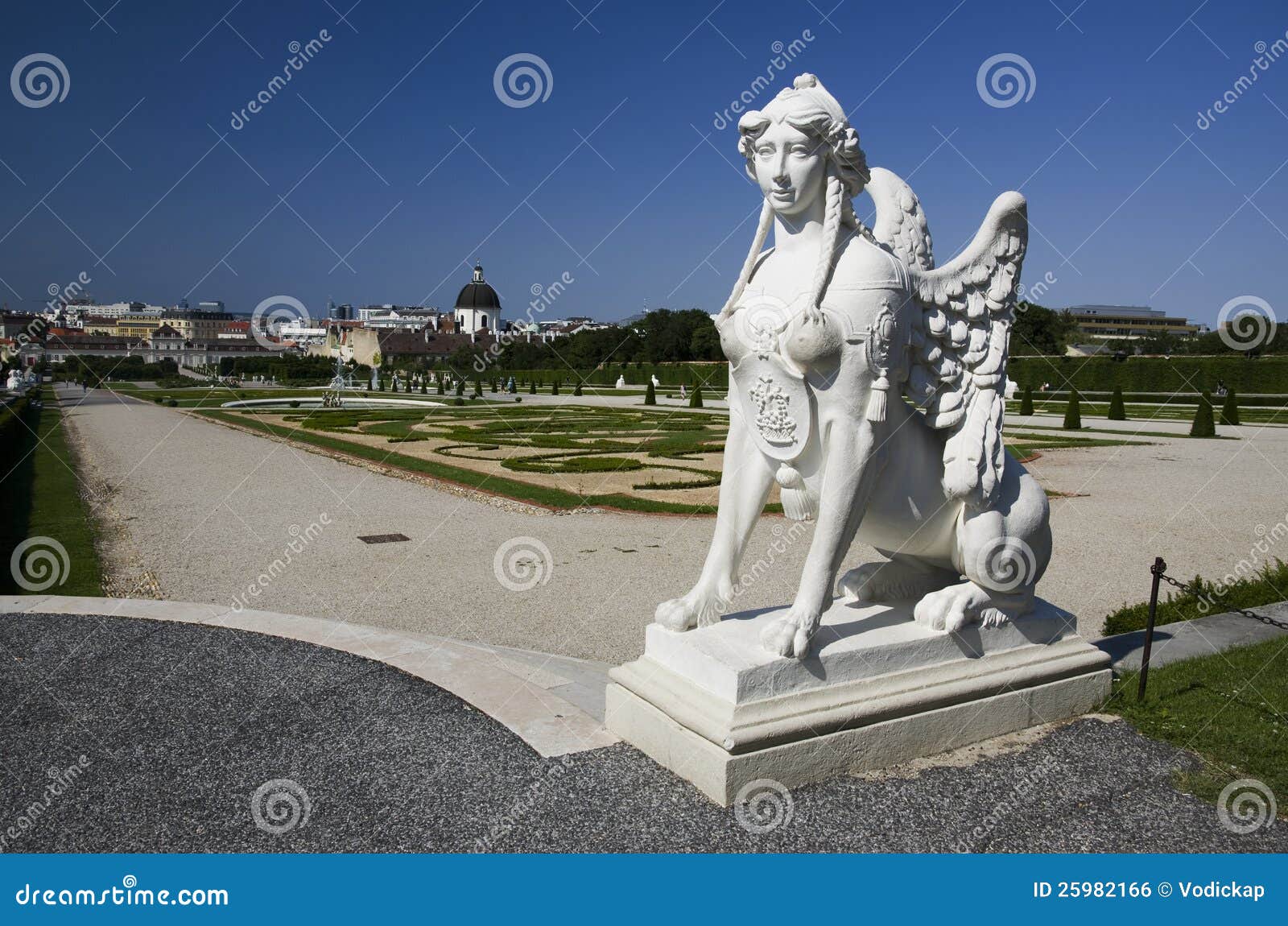 Belvedere Garden and Sphinx, Vienna Stock Photo - Image of belvedere ...