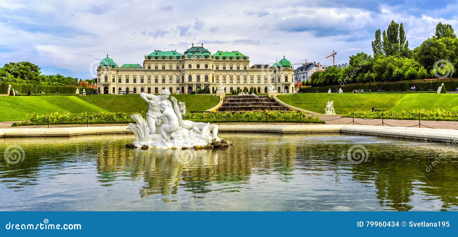 Belvedere Palace and Garden in Vienna Stock Photo - Image of city ...
