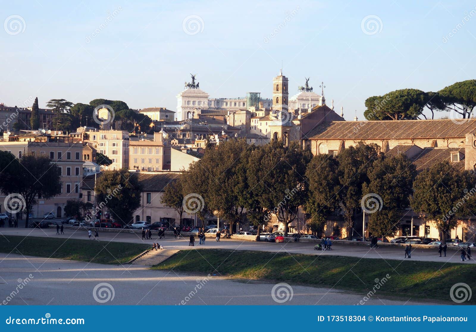 Belvedere Romolo E Remo Platform in Rome, Italy Editorial Stock Image ...