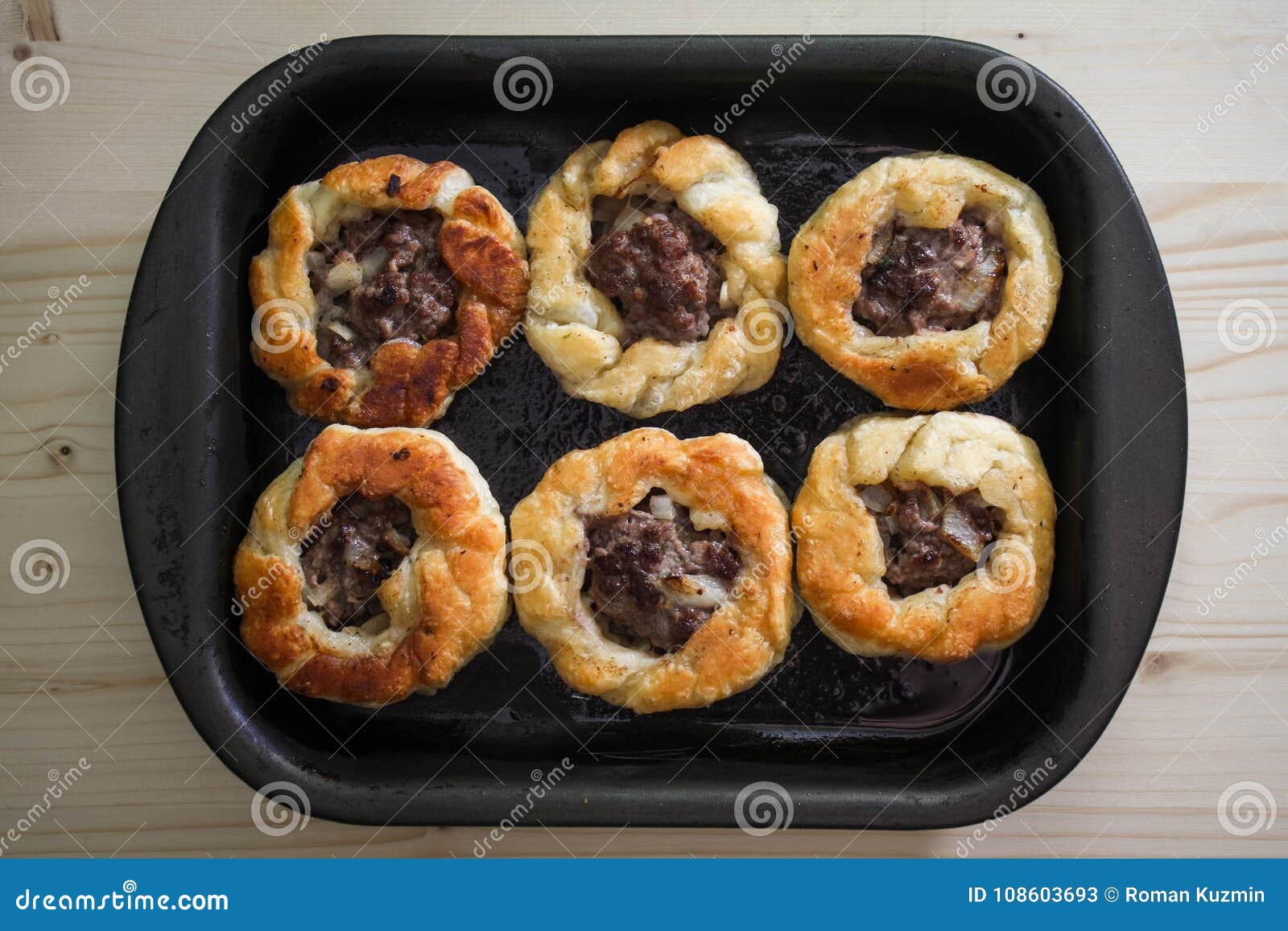 Belyashi with meat stock image. Image of background - 108603693
