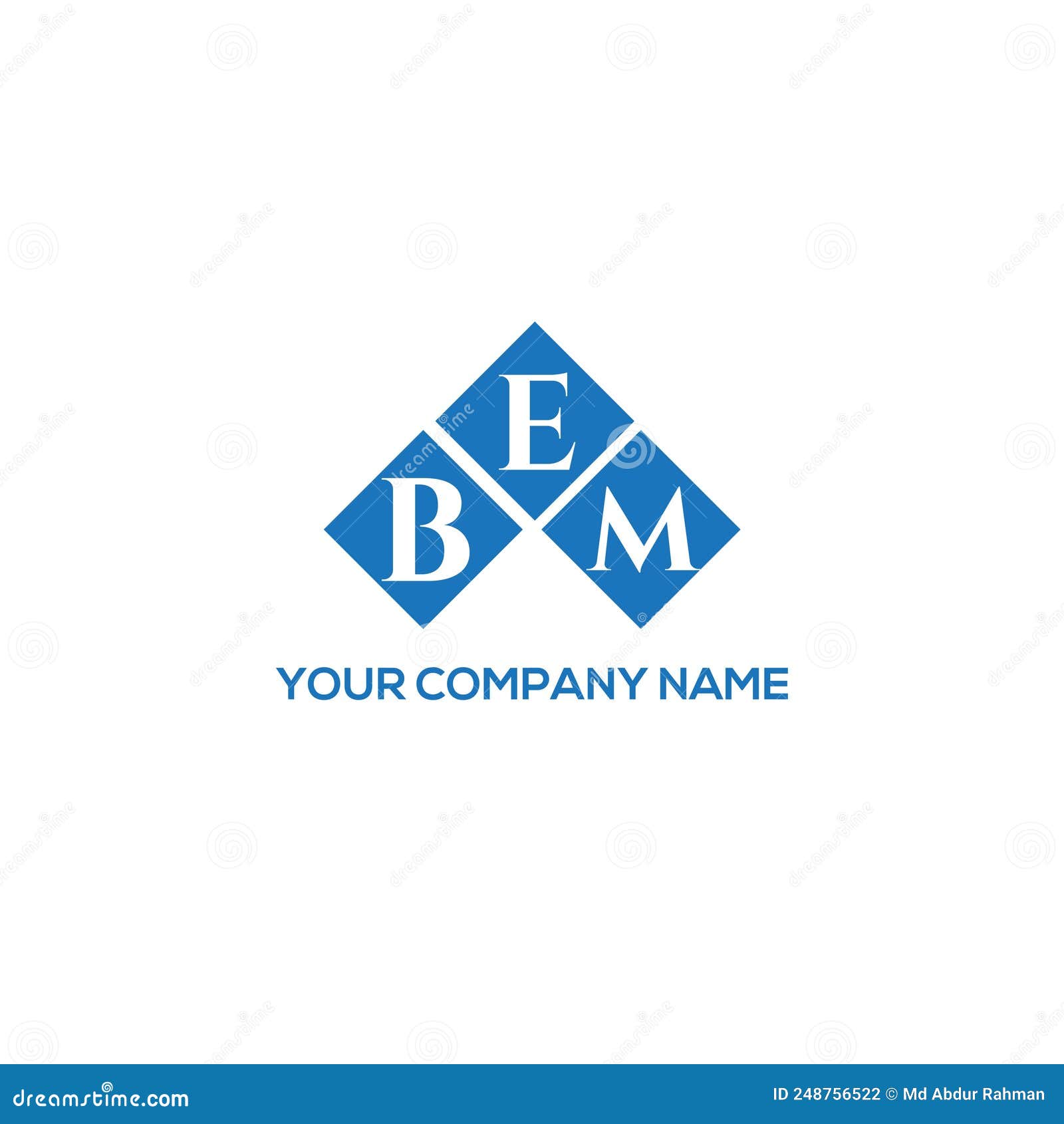 BEM Letter Logo Design on BLACK Background. BEM Creative Initials ...