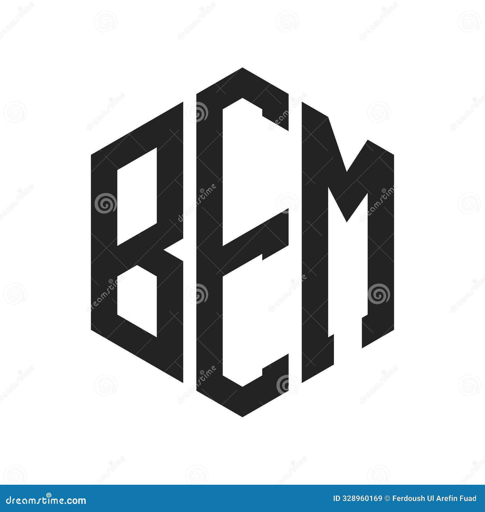 BEM Logo Design. Initial Letter BEM Monogram Logo Using Hexagon Shape ...
