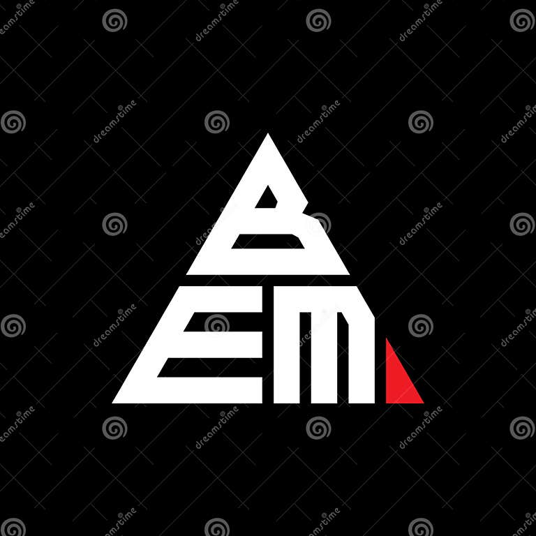 BEM Triangle Letter Logo Design with Triangle Shape. BEM Triangle Logo ...