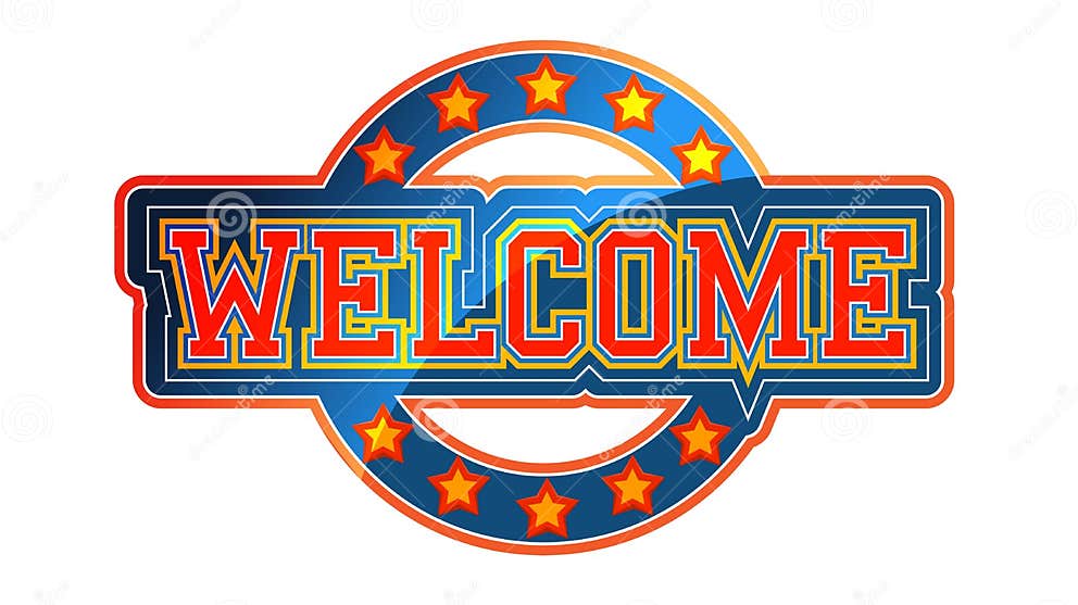 Bem-vindo ilustração stock. Ilustração de tipografia - 41665208