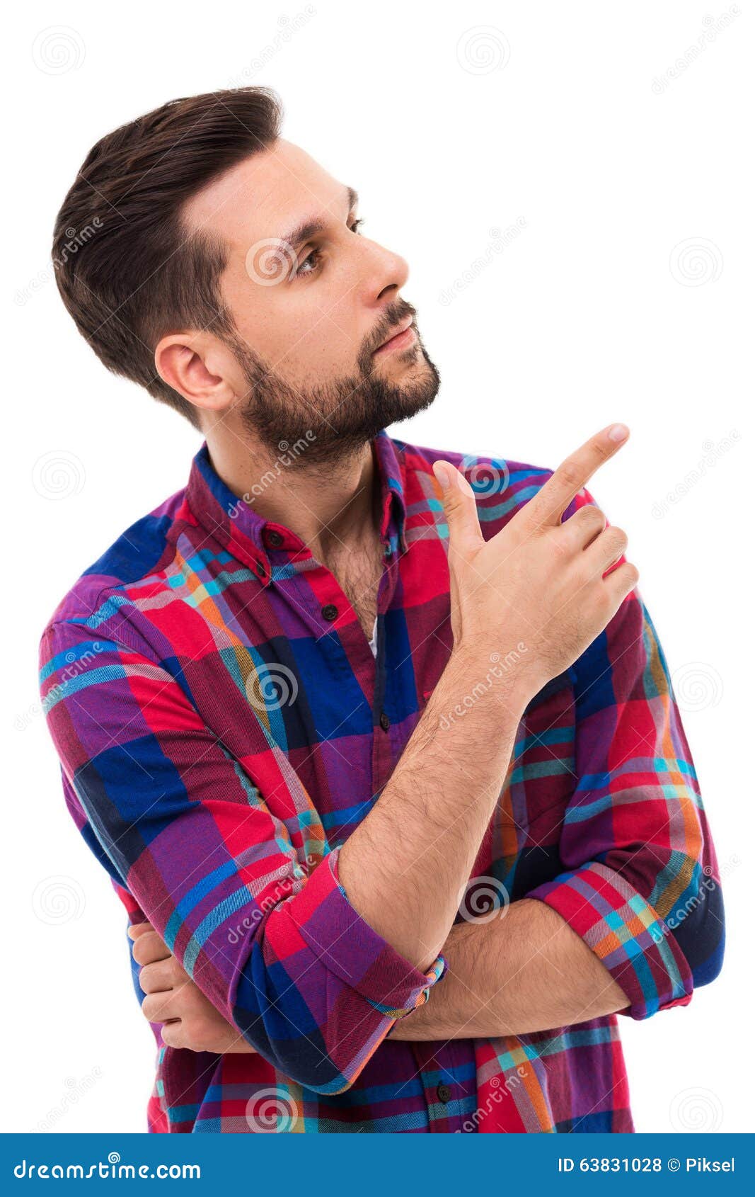 Bemannen Sie Das Zeigen Des Fingers Stockfoto - Bild von mann ...