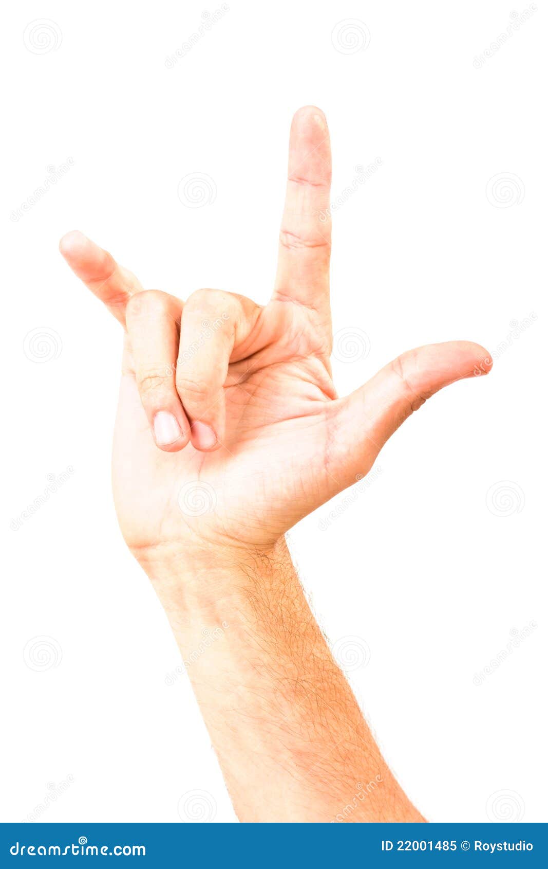 Bemannen Sie Die Hand, Die Fingerzeichen Bildet Stockbild - Bild von ...