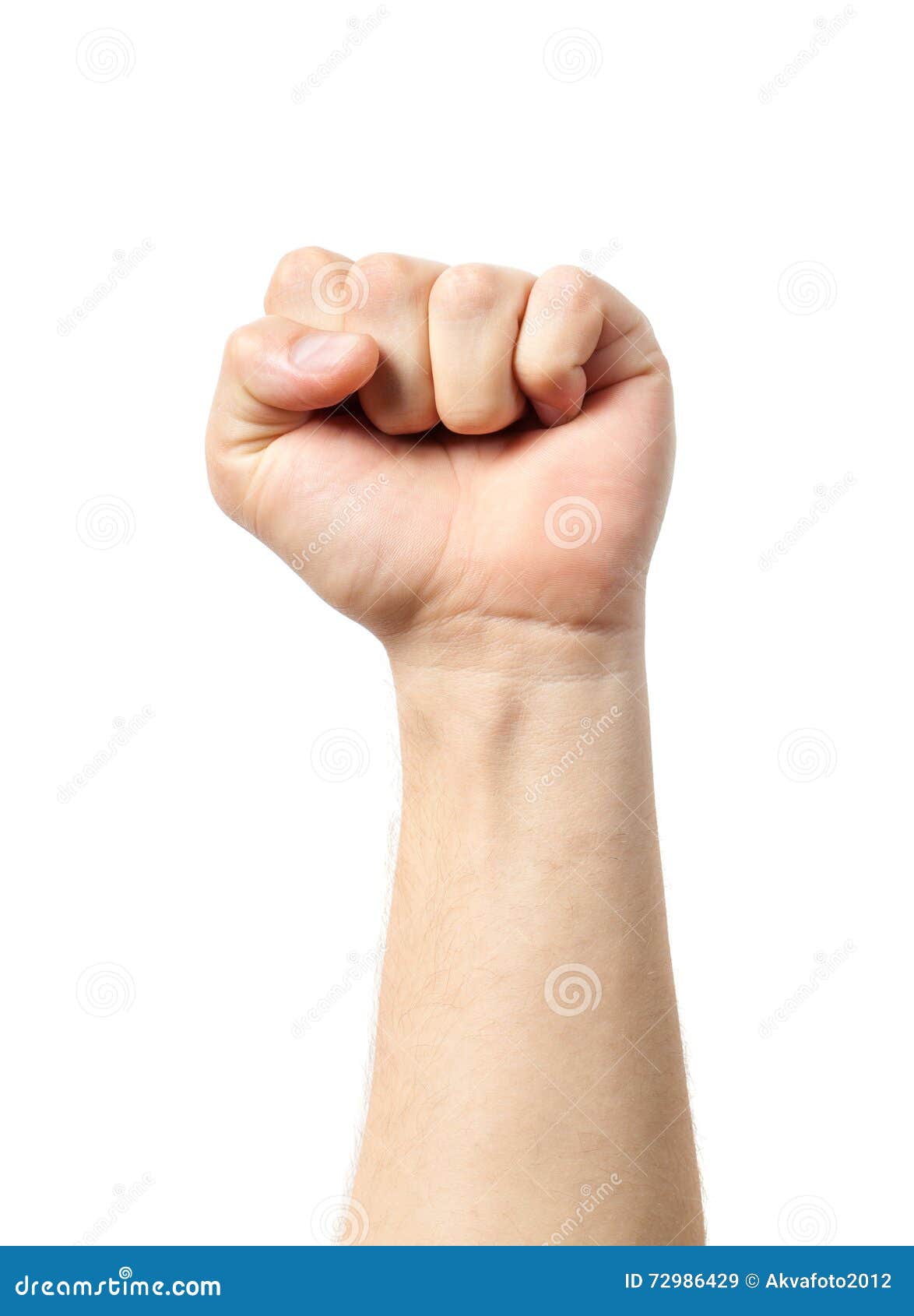 Bemannen Sie Handzeichen Hand, Die in Einer Faust Zusammengepreßt Wird ...