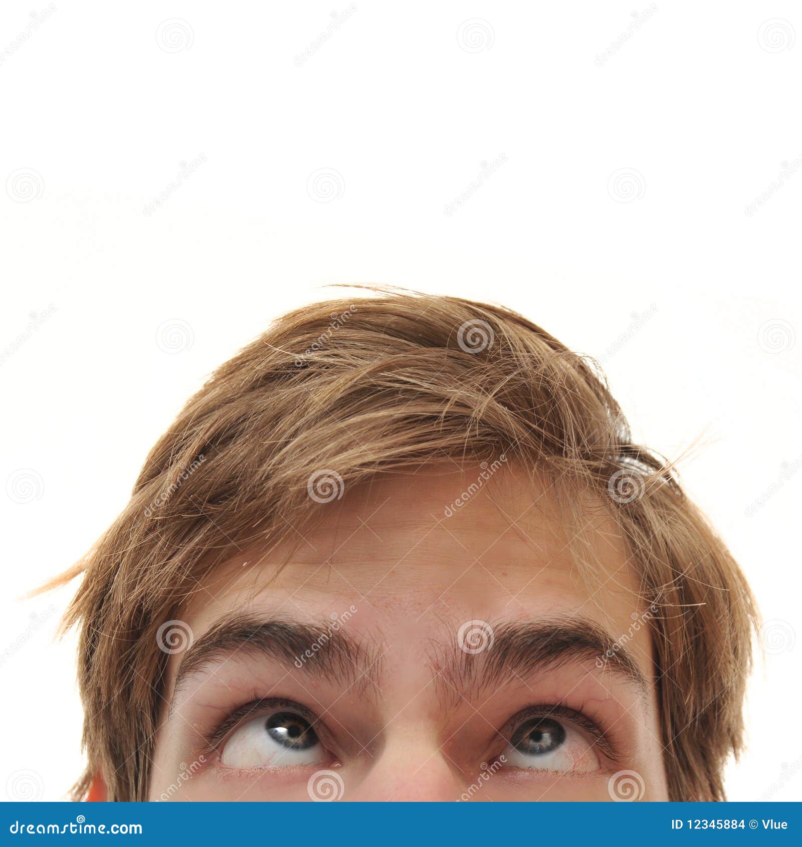 Bemannen Sie Oben Schauen in Platz Stockfoto - Bild von blick ...