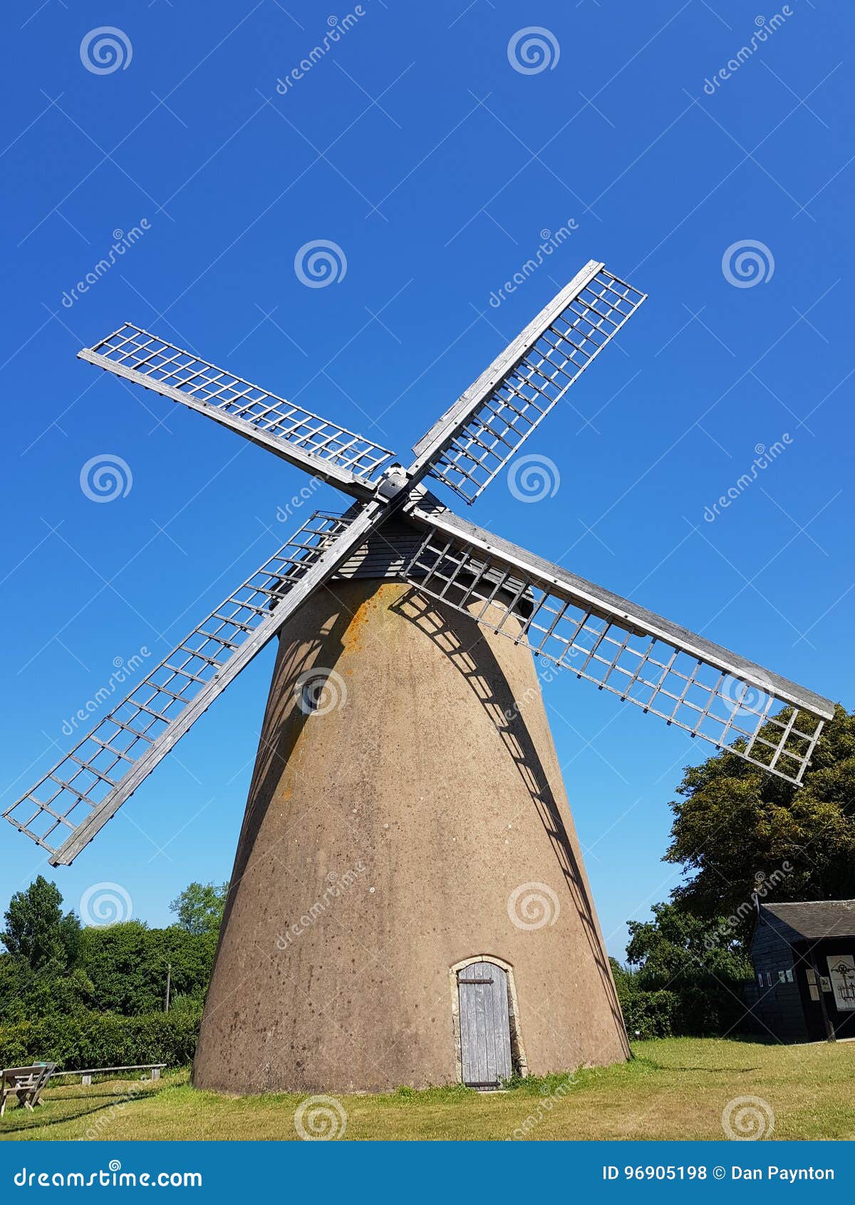 Bembridge Windmill Isle of Wight Stock Photo - Image of isle, sails ...
