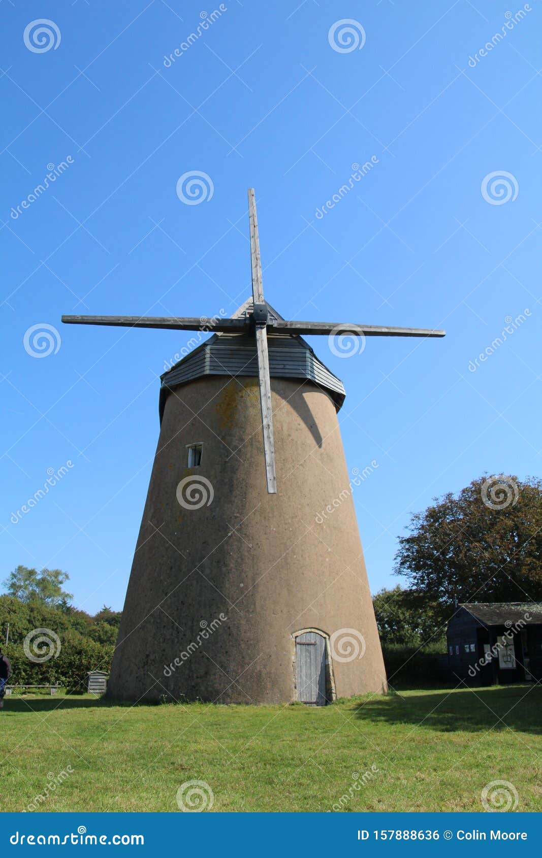 Bembridge Windmill stock photo. Image of wight, building - 157888636