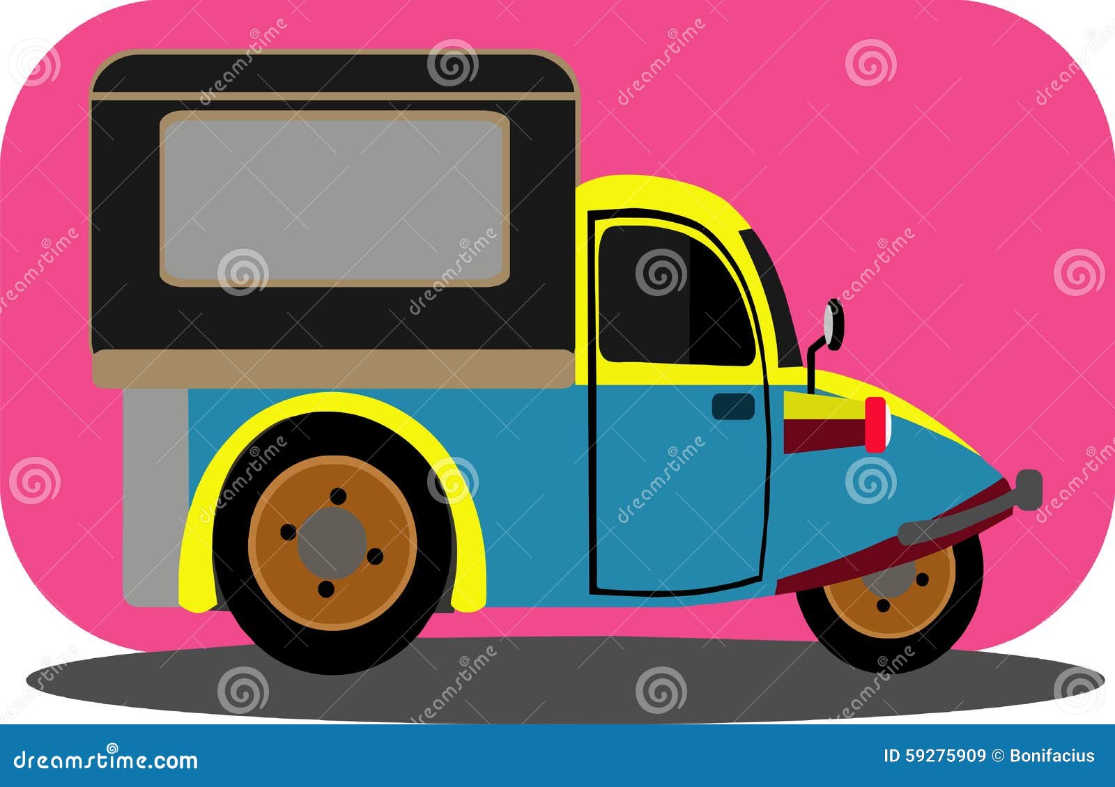 Bemo Cartoon stock vector. Illustration of fuel, auto - 59275909