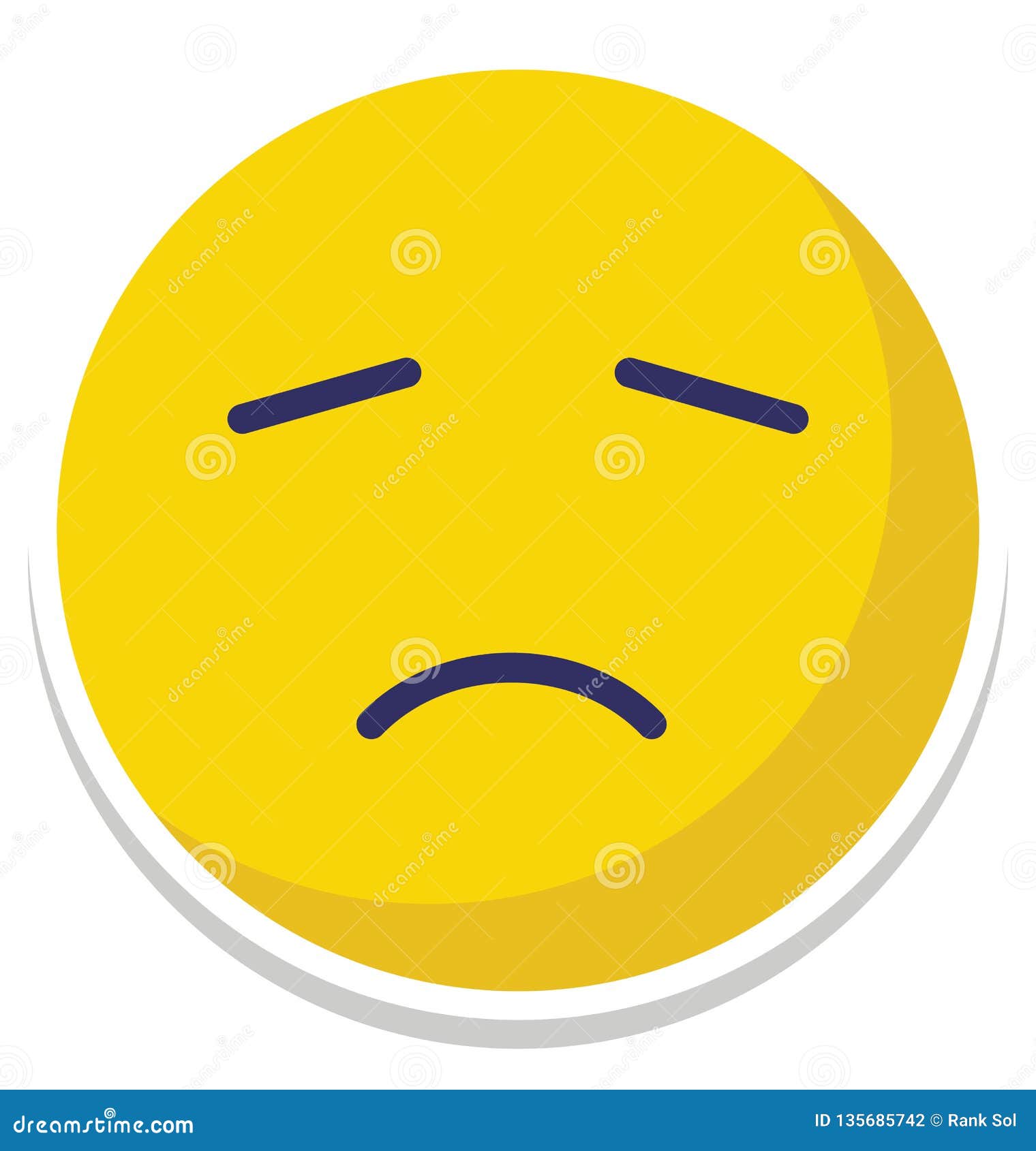Bemused Face, Nodding Vector Isolated Icon Which Can Easily Modify or ...