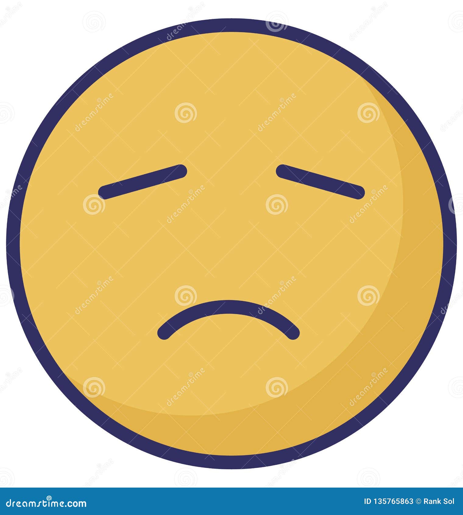 Bemused Face, Nodding Vector Isolated Icon Which Can Easily Modify or ...