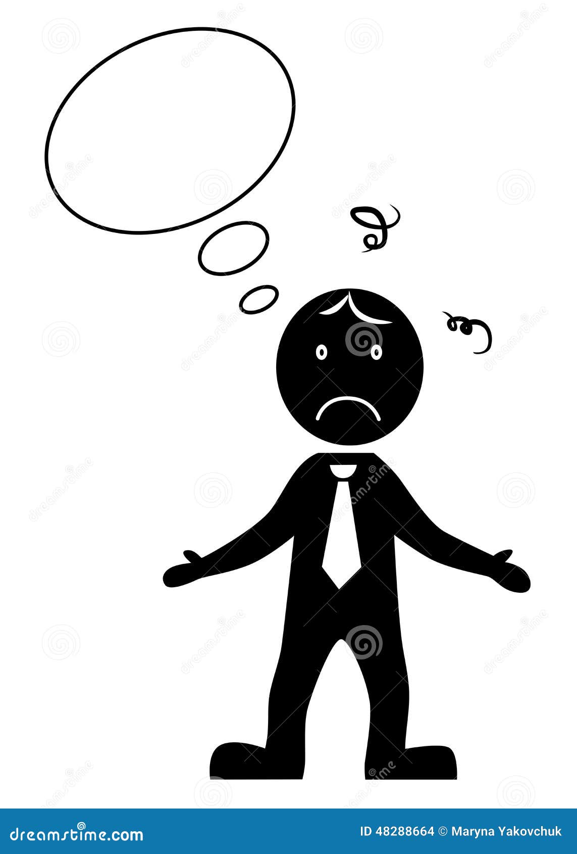 Bemused stock vector. Illustration of solve, problem - 48288664
