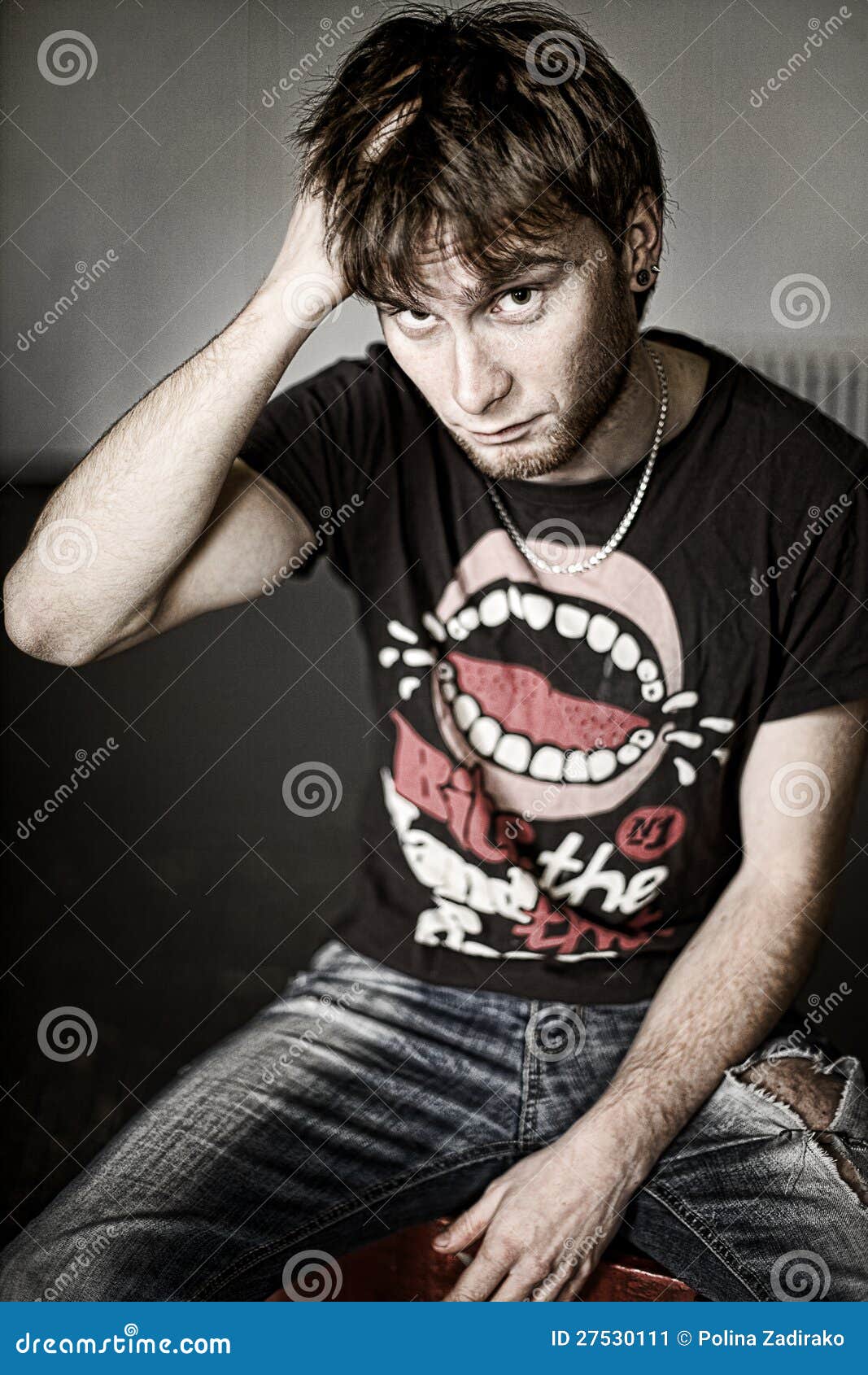 Bemused man stock image. Image of lifestyles, male, rock - 27530111