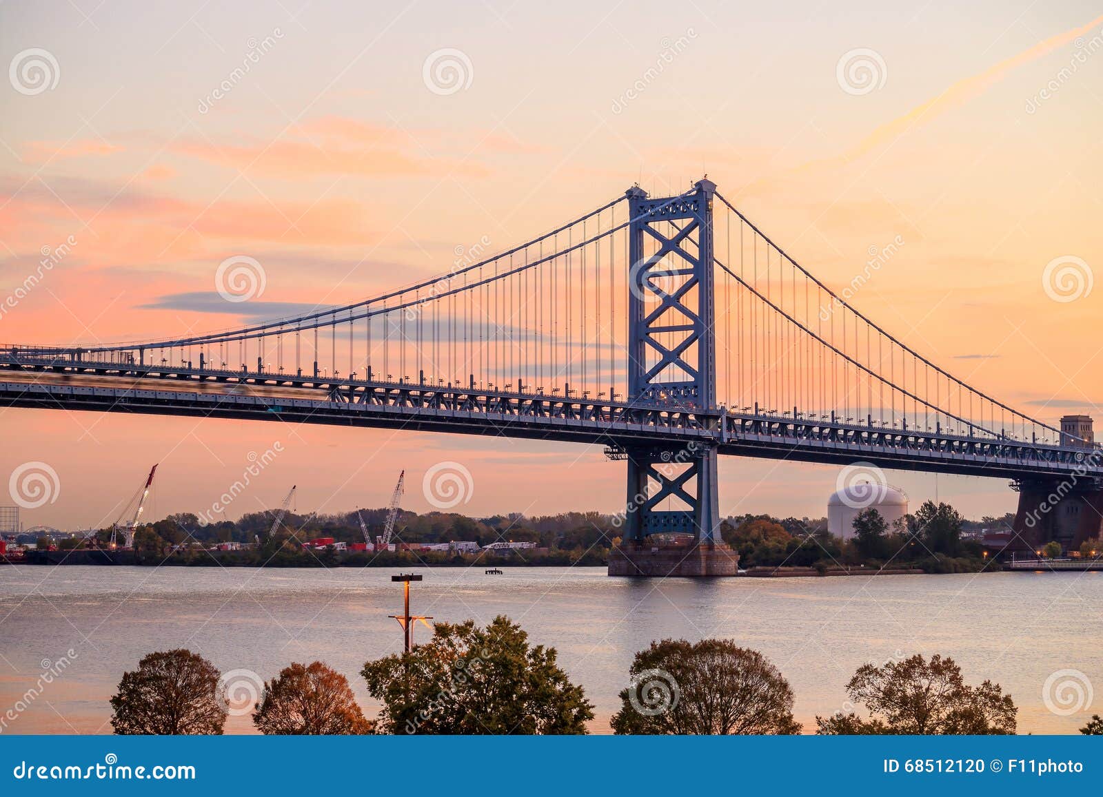 Ben Franklin Bridge in Philadelphia Stock Photo - Image of visions ...