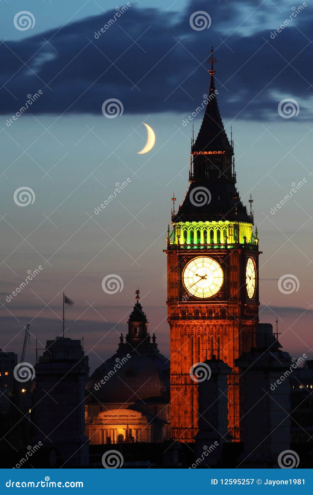 Ben grande imagen de archivo. Imagen de camino, luna - 12595257