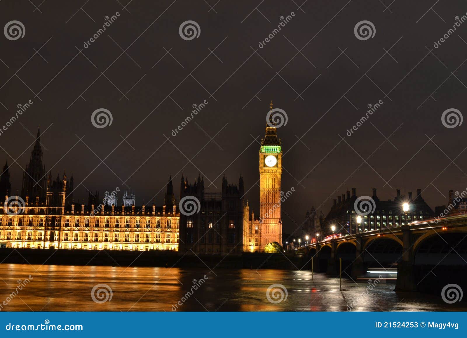 Ben grande imagen de archivo. Imagen de turismo, noche - 21524253